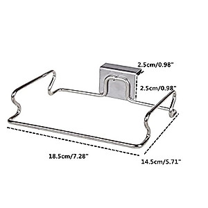 Driak 1pcs Super Practical Garbage Storage Bags Rack Hanging Stainless Steel Trash Bag Holder for Kitchen Storage Cupboard