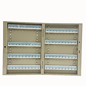 TECHTONGDA Wall Mount Key Cabinet Key Storage Lock Box Steel Adjustable Key Organizer (60 Position)