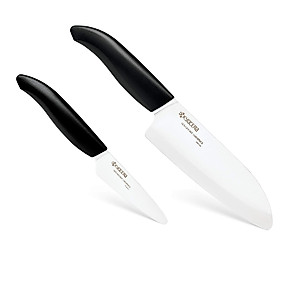 KYOCERA 2-Piece Ceramic Knife Set 5.5" Santoku and 3" Paring knife
