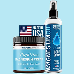 Pure Magnesium Spray and Magnesium Cream (2 Pack)