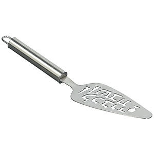 Rite Lite KWS-3-H Stainless Steel Shabbat Stamped Server Cake Server, Silver Serving Spatula for Cakes, Pies, Brownies, Lasagna, with Hebrew Text Design