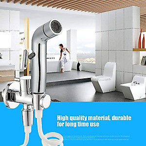 Bidet Sprayer for Toilet ABS Bidet Attachment Handheld Bidet Sprayer Electroplating Handheld Adjustable Toilet Bidet Spray Nozzle Bathroom Accessory