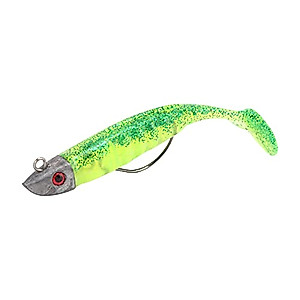 Velaurs Silicone Fishing Bait, Artificial Fishing Bait Feel Comfortable for Saltwater for Freshwater for Anglers(Oil Green)