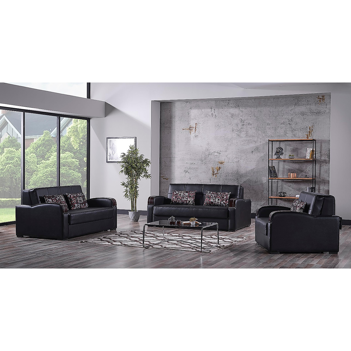 Ottomanson 66" Pull out Loveseat with Storage, Firm, Fabric, 450 lbs Capacity, Loveseat Sleeper, Futon Love Seat for Living Room or Home Office Convertible Small Sofa, Slumber, Orange