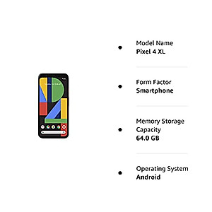 Google Pixel 4 XL - Oh So Orange - 64GB - Unlocked (Renewed)