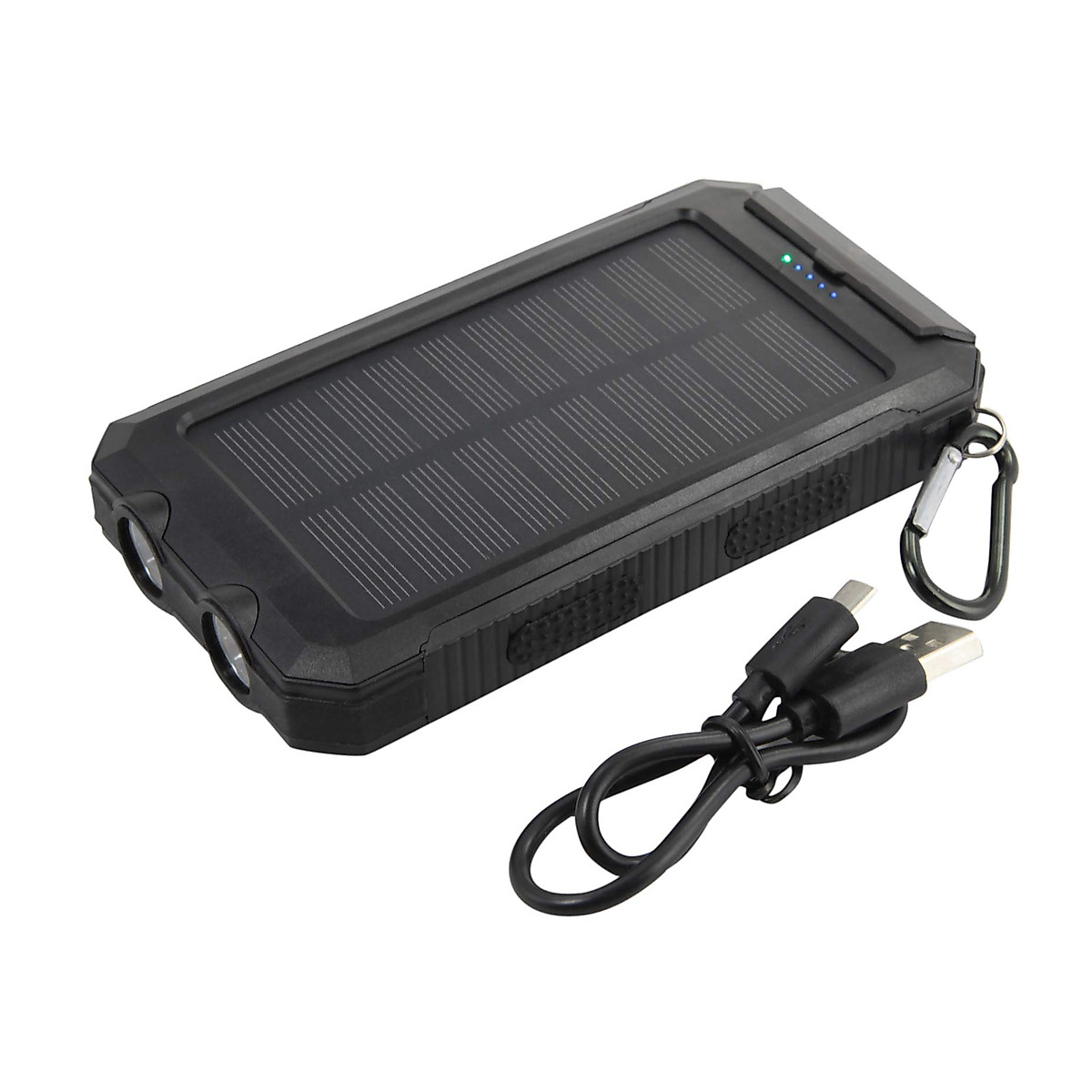BoxWave Power Bank Compatible with Google Pixel - Solar Rejuva PowerPack (10000mAh), Solar Powered Backup Power Bank 10000mAh - Jet Black