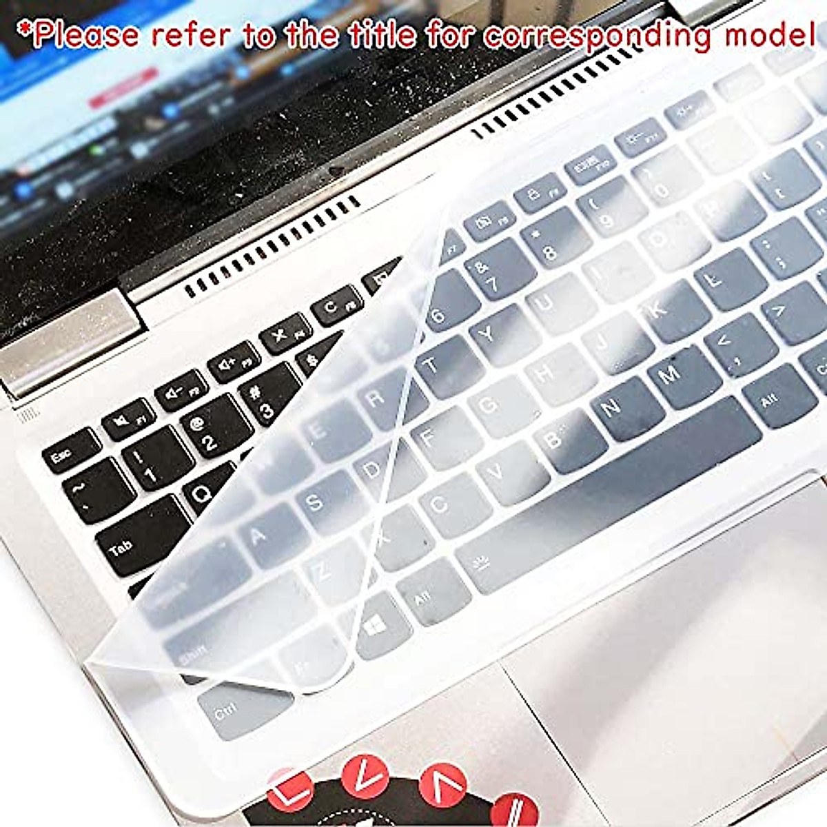 Puccy 2 Pack Film Protector, Compatible with ACER ConceptD 7 Ezel CC715-71 15.6" Silicone Keyboard Film Guard Cover （ Not Tempered Glass Screen Protectors ） New Version