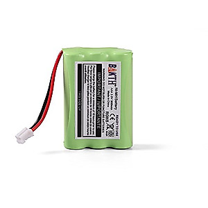 BAKTH 900mAh 3.6V Ni-MH Square-Hole Plug Battery for Motorola MBP33 MBP33S MBP33PU MBP35 MBP36 MBP36S MBP36PU MBP41 MBP43 Baby Monitor (Don't fit MBP33S MBP36 MBP36S with Round Hole Plug)