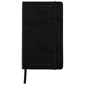 Academic Planner 2021-2022, AT-A-GLANCE Weekly & Monthly Planner, 5" x 8-1/4", Small, for School, Teacher, Student, Plan.Write.Remember, Black (70710105)