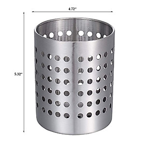 KSENDALO Utensil Drying Rack Stainless Steel Utensil Holder Sink Silverware Holder Utensil Drying Basket Kitchen Countertop Flatware Strainer Silverware Dryer Silver (5.32inch)