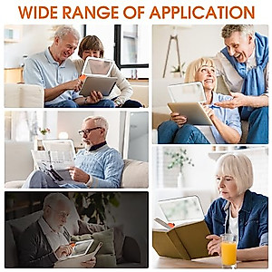 Large Magnifying Glass with Light, Full Page 5X Magnifier 48LED Cold & Warm Light with 3 Modes, Folding Handheld Illuminated Lighted Magnifier for Seniors Low Vision Reading Inspection (Full Page)