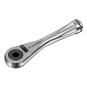 Sealey AK6962 Bit Driver Micro Stainless Steel Ratchet, 1/4 Hex, 85mm x 123mm x 42mm, Silver