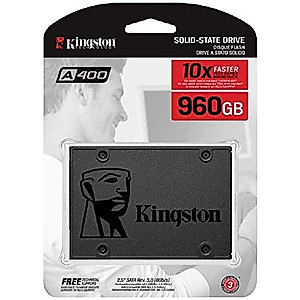 Everything But Stromboli Kingston A400 SSD 960GB 2.5" SATA 3.0 Internal Solid-State Drive (SA400S37/960G) Bundle with (1) SSD/HDD Enclosure USB 3.0