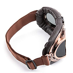 evomosa Motorcycle Goggles Vintage Pilot Style Cruiser Scooter Goggle Outdoor Sand Goggles Bike Racer Cruiser Touring Eyewear for Half Helmet