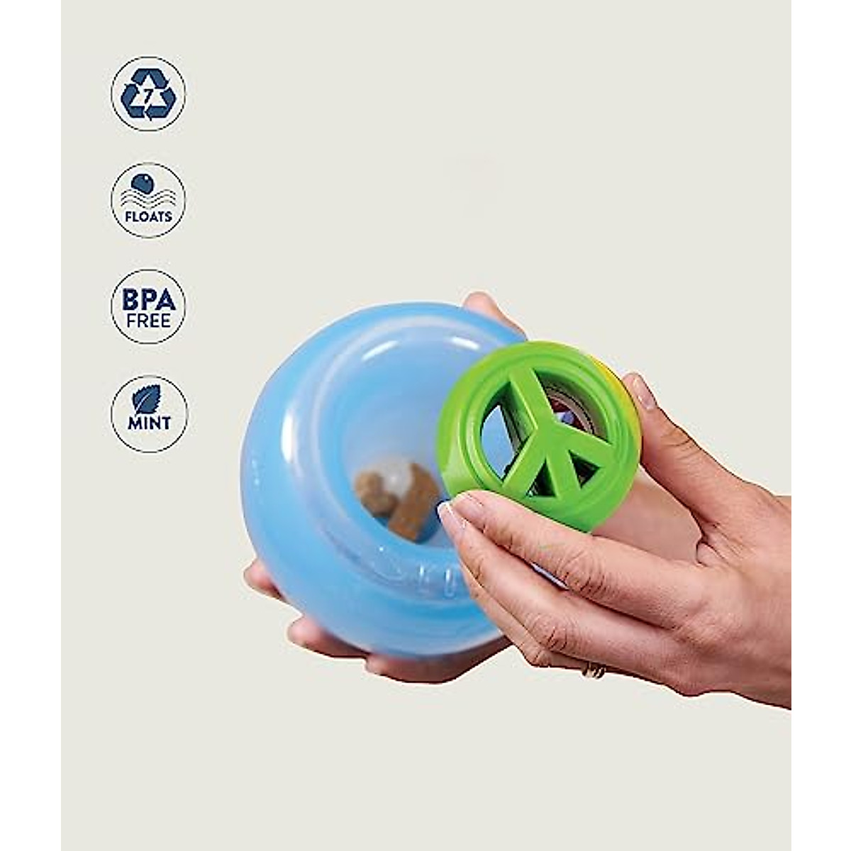 Planet Dog Orbee-Tuff Snoop Interactive Treat Dispensing Dog Toy, Large, Blue
