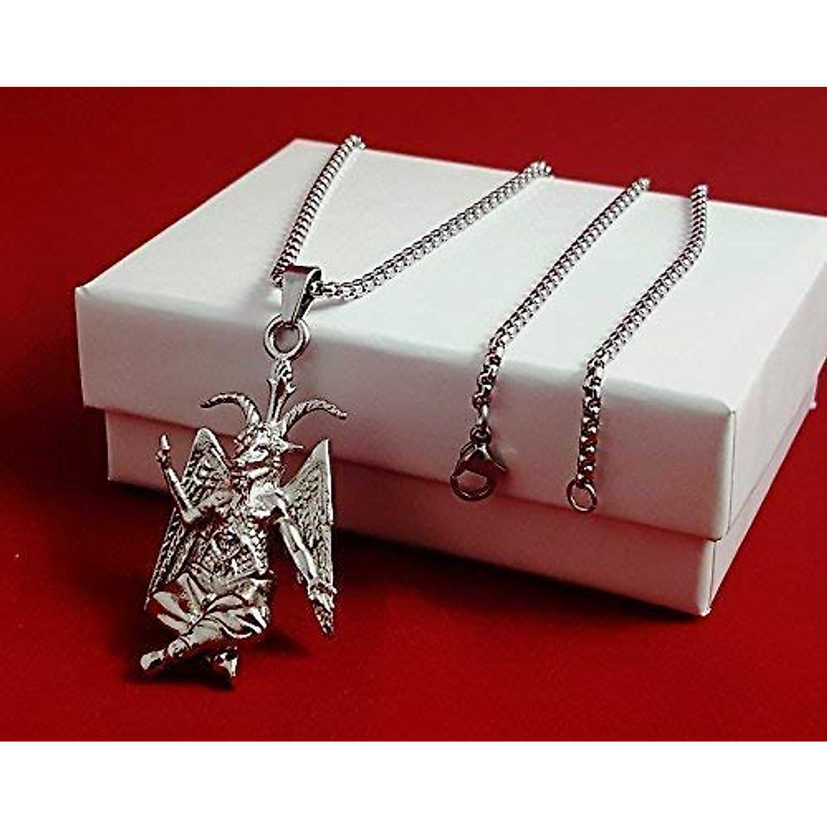 Church of Satan Baphomet Pendant Necklace 316L Stainless Eliphas Levi