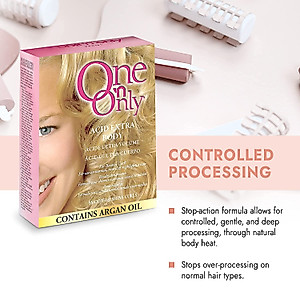 One 'n Only Acid Extra Body Perm with Argan Oil for Bouncy Curls, Leaves Hair Manageable, Firm and Even Curls, Great for Normal, Tinted, and Frosted Hair, Processing Without Dryness or Frizziness