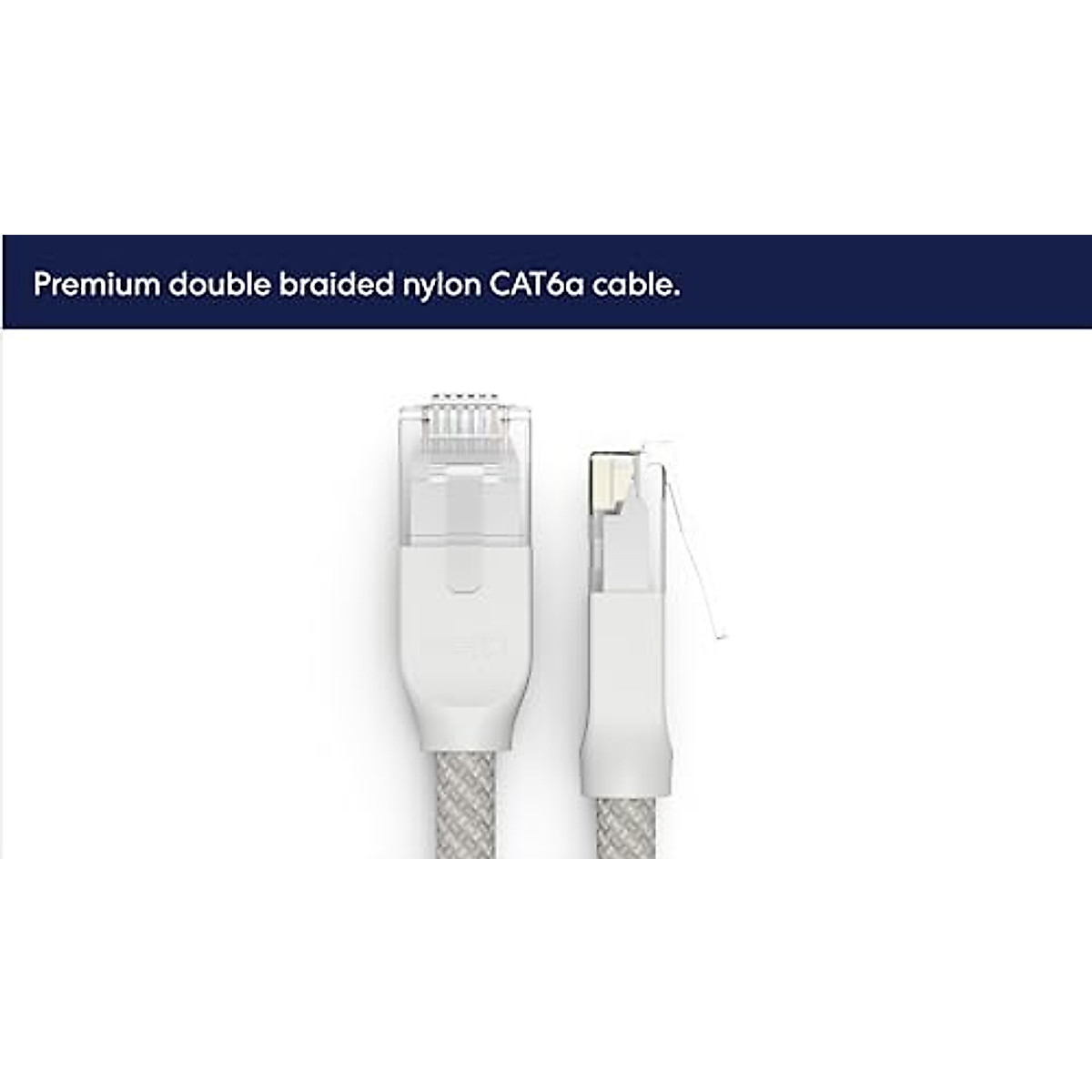 Amazon eero CAT6a Ethernet cable - Supports 10 gigabit+ speeds, 1 foot, 1-pack, Arctic White