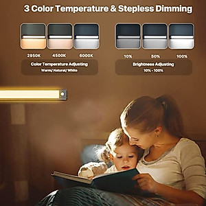 Aipolloo Under Cabinet Lighting Motion Sensor Dimmable Closet Light, 69-LED Under Counter Lights 3000mAh Wireless USB Rechargeable Magnetic Stick-On Night Light for Kitchen, Wardrobe, Cupboard