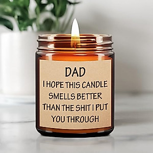 Father's Day Gifts from Wife Son Daughter Father's Day Gifts for Dad Men Birthday Gift Ideas Gag Unique Cool Gifts for Dads Step Dad Bonus Dad New Dad Gifts Funny Fathers Day Candle for Men