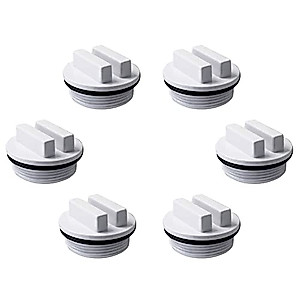 ATIE 1.5" Threaded Pool Spa Return Line Winterizing Plug & Pool Filter Drain Plug SP1022C with O-Ring for Winterizing Pools During Winter Season and for Most Hayward Pentair Pool Filters (6 Pack)