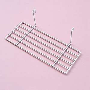 Garneck X. Organizer Storage Used Hanging Size L X Mount Panel in Design Wall Wall- Frame Decor Inch Mountable Photo Mesh Shelves, Office. White and Xcm Display, Metal Stand Grille,