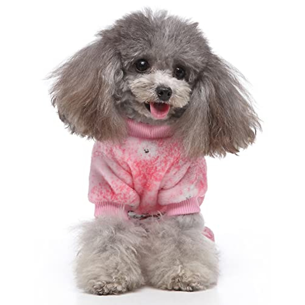 XIAOYU Christmas Pet Clothes Snowflake Pattern Warm Dog Pajamas Cat Jumpsuits Puppy Apparel, Pink, XL