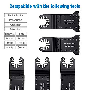 Powerextra 10 Metal Wood Oscillating Multitool Saw Blades Fit Dewalt, Fein, Porter Cable, Black & Decker, Bosch, Dremel, Makita, Craftsman, Ridgid, Ryobi, Milwaukee, Rockwell, Chicago