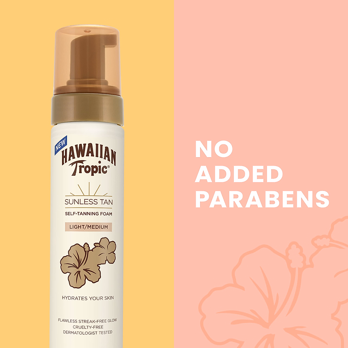 Hawaiian Tropic Sunless Tan Light/Medium Self-Tanning Foam, 6.7oz | Self Tanner Light, Self Tanner Medium, Sunless Tanner, Sunless Tanning Foam, 6.7oz