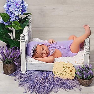 Heart's Sign 24 Designs Monthly Baby Milestone Cards - Baby Monthly Milestone Wood Discs | Baby Months Signs | Baby Milestone Discs | Baby Photo Props