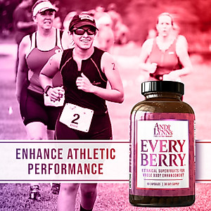 Andi Lynn’s EveryBerry Vegan Superfruit Vitamins, Minerals & Antioxidants Herbal Supplement, Immune Support Booster, Mental & Body Enhancement - 60 Caps