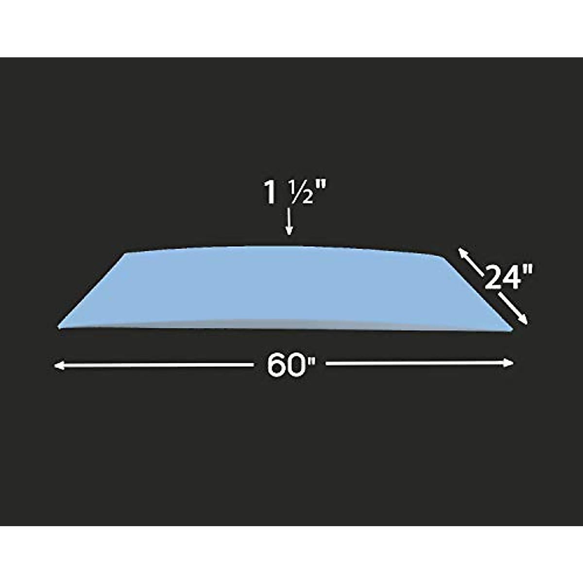 Curve Medium-Soft Mattress Sag Support Insert | for Sags Up to 1” deep | Mattress Saver | Extend The Life of Your Mattress | 1.5" D x 24" W x 60" L | Made in USA