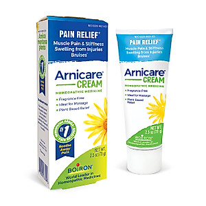 Boiron Arnicare Cream for Soothing Relief of Joint Pain, Muscle Pain, Muscle Soreness or Stiffness, and Swelling from Injury - Fast Absorbing and Fragrance-Free - 2.5 oz