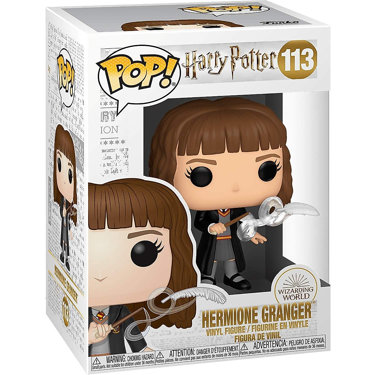 HARRY POTTER - Hermione Granger with Feather Funko Pop! Vinyl Figure (Bundled with Compatible Pop Box Protector Case)