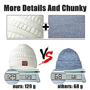 Bluetooth Beanie,Bluetooth Hats for Women Upgraded V5.0,Beanie of Distance to 30-45 Feet Bluetooth Hat 5Hrs Music Streaming & 7Hrs Hands-Free Talking,Beanie with Bluetooth Headphones Built-in Mic