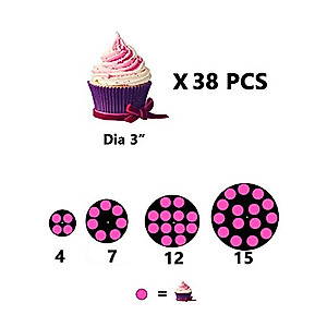 SinoAcrylic Cupcake Stand - 4 Tiers Round Cupcake Tower - Tiered Serving Dessert Cake Holder - Unique Black Exquisite Plate - Perfect for Wedding, Birthday, Party, Baby Shower and Xmas