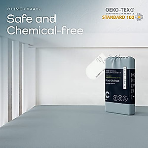 Olive + Crate Crib Sheets Luxury Eucalyptus Tencel | Naturally Organic Pure Ultra Soft and Breathable | Boys and Girls | Baby and Toddler | Deep Pockets | Rose Blush