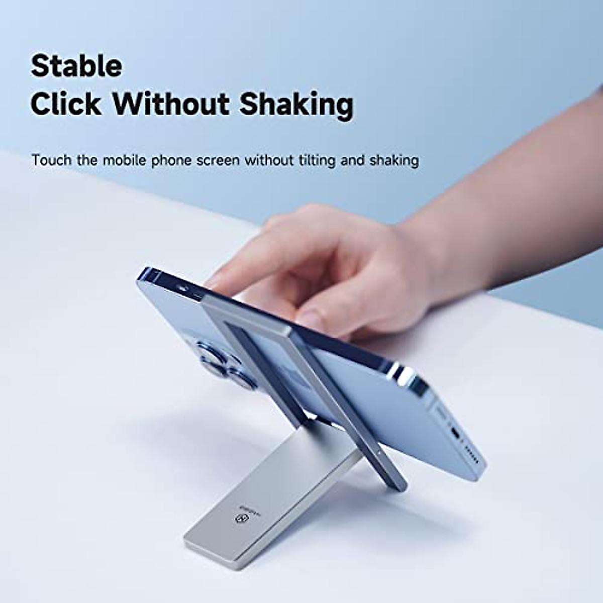 Hagibis Cell Phone Stand for Desk, Foldable Aluminum Phone Holder, Ultra Slim Portable Travel Office Adjustable Mount for iPhone 14 13 12 11 Pro Max X SE XR 8 Plus Samsung Galaxy iPad Mini