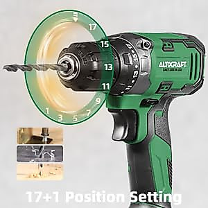 ALTOCRAFT Cordless Drill/Driver Kit 3/8",20V Max Electric Battery Power Drill Set w/22-Piece Accessories,Keyless Chuck,Variable Speed,LED Light,Drilling Wall Wood Metal