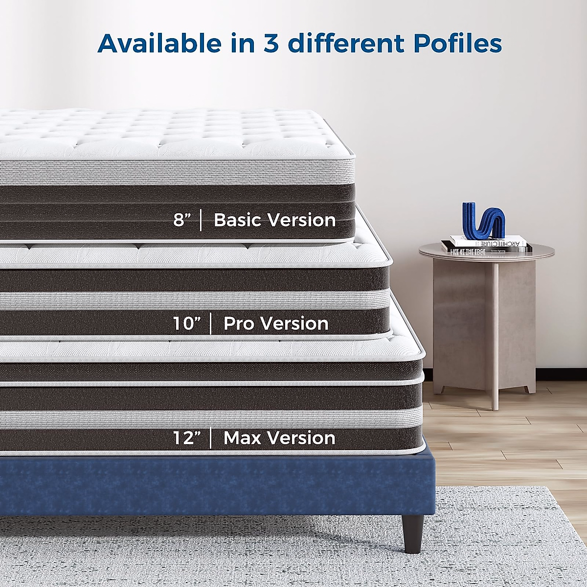 Eseren Twin Mattress, 12 inch Gel Memory Foam Hybrid Mattress, Individual Pocket Spring Twin Bed Mattress, Breathable - Medium Firm - Motion Isolation Twin Size Mattress, 75 x 39 x 12 Inch
