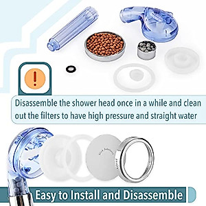 Slick- Filtered Shower Head, Shower Head Filter for Hard Water, High Pressure Shower Heads, Shower Head with Filters, Filter Shower Head, Water Softener Shower Head, High Pressure Shower Head