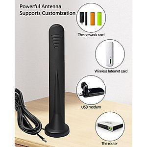TS9 Antenna, 12dBi External 5G 4G LTE GSM Magnetic Base Antenna,Compatible with Netgear AT&T Nighthawk M6 MR6110 MR6500 M5 MR5100 MR5200 M1 MR1100 LB2120 Hotspots Router 2 Pack