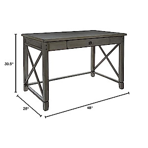 OSP Home Furnishings Hillsboro Writing Desk Grey Wash