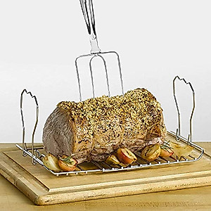 i Kito Stainless Steel Turkey Lifter,Set of 2 Heavy Roasted Turkey Meat Forks for Thanksgiving