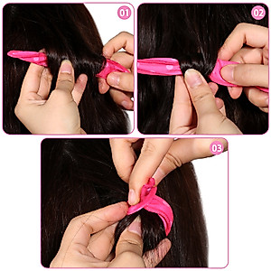 Bememo 40 Pieces Hair Rollers Soft Sleep Foam Tousle Curlers Rag Curlers for Hair Styling Tools Heatless Pillow Sponge to Sleep in DIY Tousle Curler Rollers Sponge(Dot,Color Set 1)