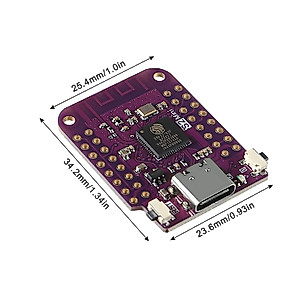 DWEII 5PCS ESP32 S2 Mini S2 Mini V1.0.0 WiFi Board Based ESP32-S2FN4R2 ESP32-S2 4MB Flash Type-C Connection Compatible with MicroPython