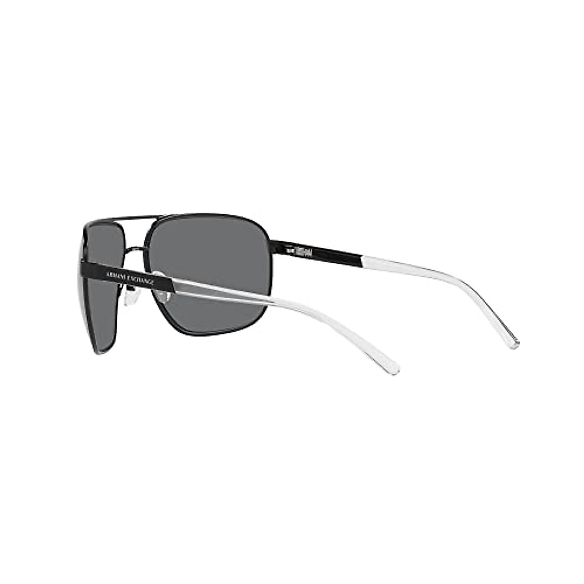 A|X ARMANI EXCHANGE Men's AX2040S Pilot Sunglasses, Light Grey Mirrored Black, 64 mm