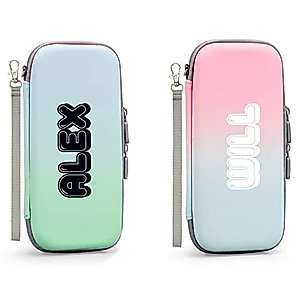 Carry Case Made For Nintendo Switch/Switch OLED Console Custom Name Case with 10 Games Cartridges Protective Travel Case Cool Groovy 3D Name NC3