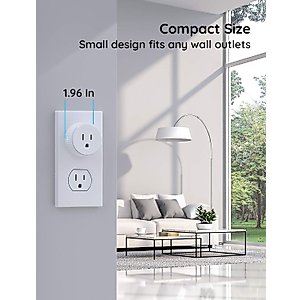 Govee Smart Plug, WiFi Outlet Compatible with Alexa and Google Assistant, Mini Smart Home Plugs with Timer Fuction & Group Controller, No Hub Required, ETL & FCC Certified, 2.4G WiFi Only (1 Pack)