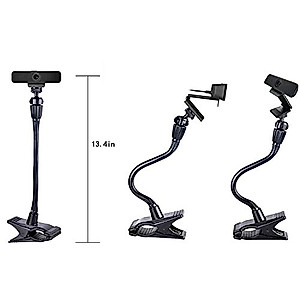 Smatree Webcam Stand, Flexible Jaws Clamp Clip Mount Holder Compatible for Logitech Webcam C925e C922x C922 C930e C930 C920 C615, GoPro Hero 11/10/9/8/7/6/5, Arlo Ultra/Pro/Pro 2/Pro 3
